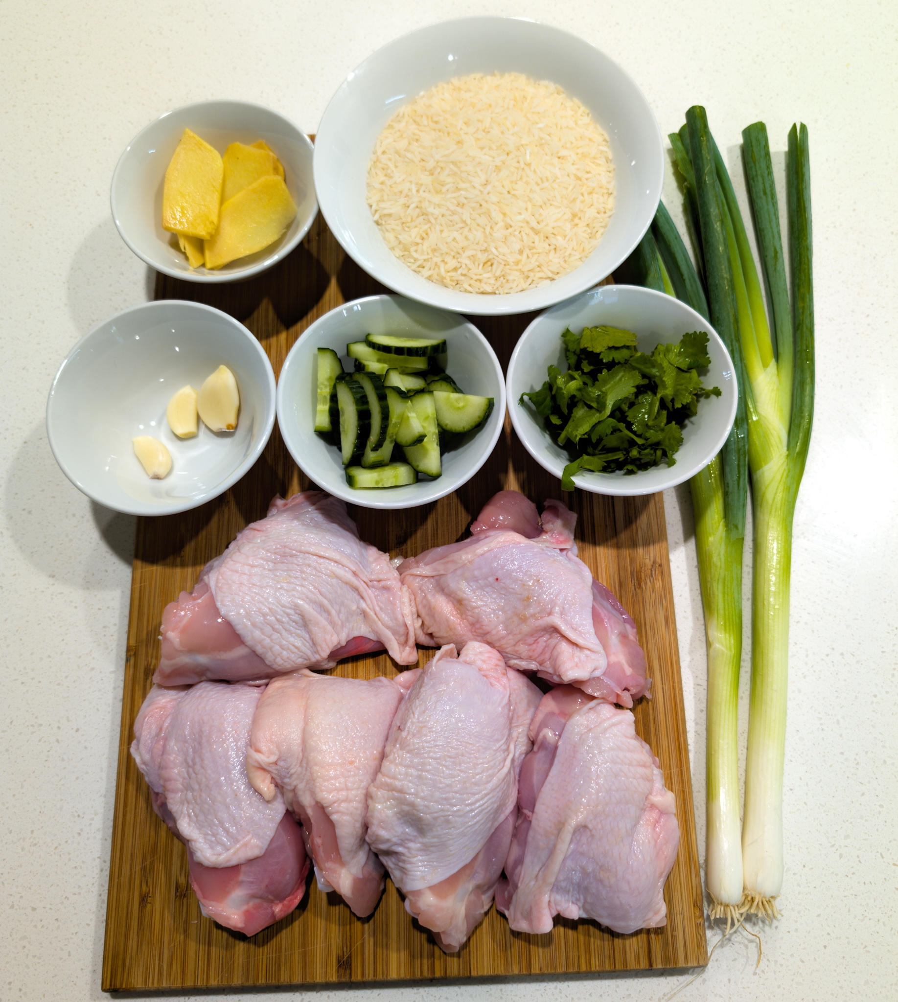 Rice Cooker Hainanese Chicken Rice